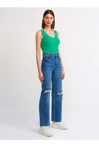 Dilvin 2604 Önü Arkası V Triko Atlet-Yeşil Dilvin 2604 Önü Arkası V Triko Atlet-Yeşil