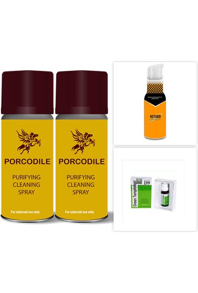 Porcodile Sprey - Retard Su Bazlı Jel ve Green Temptation D9 Da mla Porcodile Sprey - Retard Su Bazlı Jel ve Green Temptation D9 Da mla
