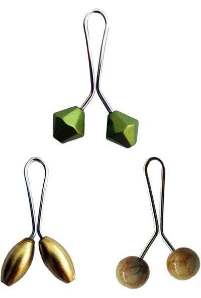 3 Adet Tesettür Eşarp ve Şal Klipsi Sarı Hardal Yeşil