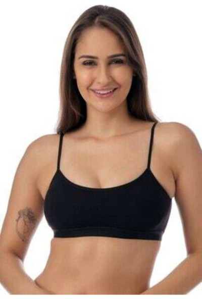 Pedli Ip Askılı Siyah Büstiyer