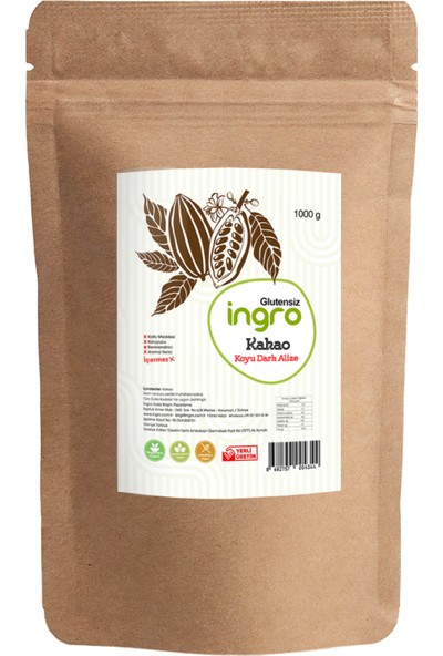 Ingro Glutensiz Kakao (Koyu -Dark- Alkalize) 1000 G