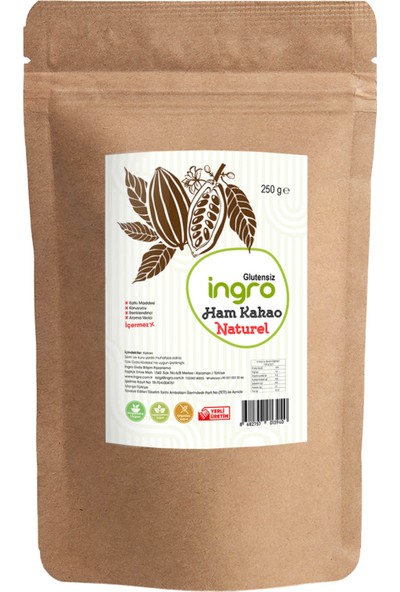 Ingro Glutensiz Ham Kakao (Naturel) 250 G
