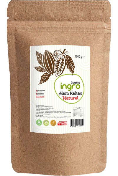 Ingro Glutensiz Ham Kakao (Naturel) 1000 G Ingro Glutensiz Ham Kakao (Naturel) 1000 G