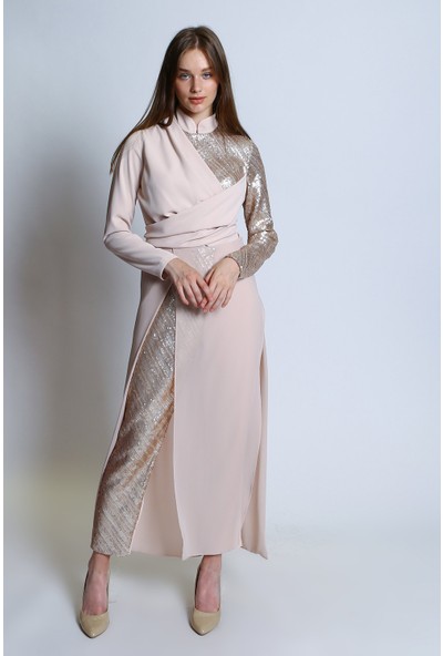 Hilal Oğuzkan Payet ve Şifon Granili Tulum Pudra