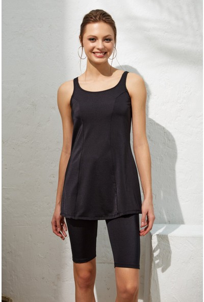 Pierre Cardin Dubai Askılı Tesettür Tankini Siyah 221508