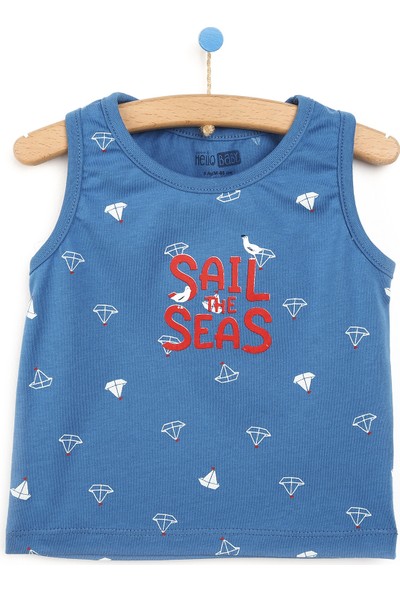 Hello Baby Basic Erkek Bebek Atlet Tshirt