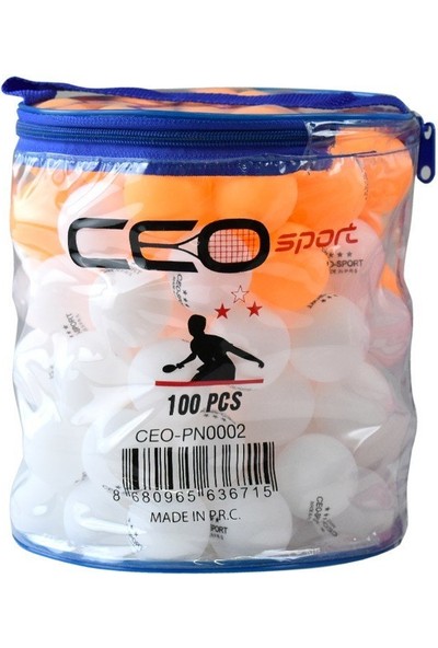 Ceo Sport Pinpon Topu 100'LÜ Beyaz-Turuncu Ceo Sport Pinpon Topu 100'LÜ Beyaz-Turuncu
