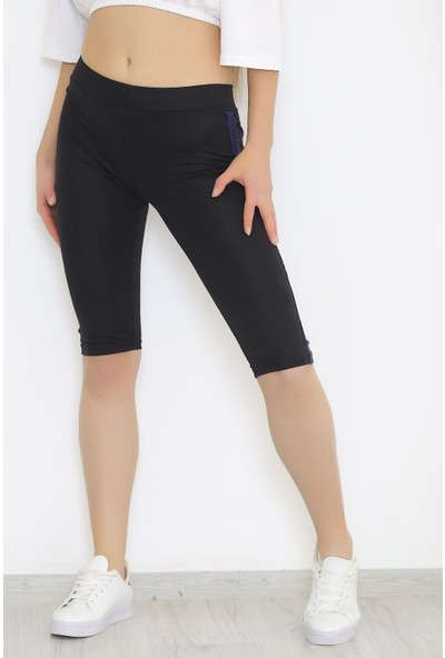 Yanı Şeritli Kısa Tayt Gecemavisi