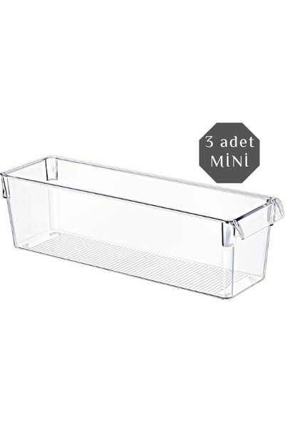 Nandy Home Mini Tall Clear Buzdolabı & Dolap İçi Düzenleyici Organizer 3 Adet Nandy Home Mini Tall Clear Buzdolabı & Dolap İçi Düzenleyici Organizer 3 Adet