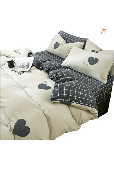 Genetti Home Kalp Desen Polyester Nevresim Takımı Genetti Home Kalp Desen Polyester Nevresim Takımı