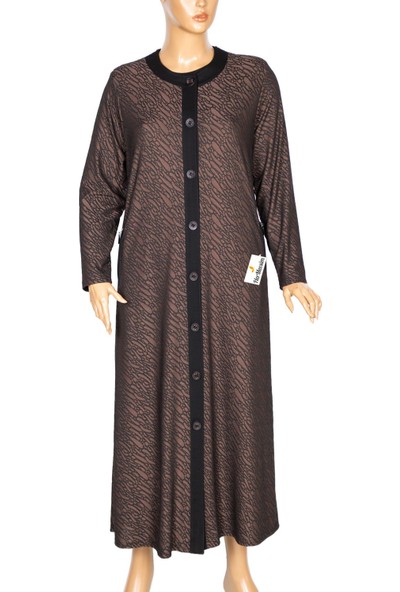 Hesna Kadın Aylin Oval Desenli Jakarlı Kahverengi Pardesü Hesna Kadın Aylin Oval Desenli Jakarlı Kahverengi Pardesü