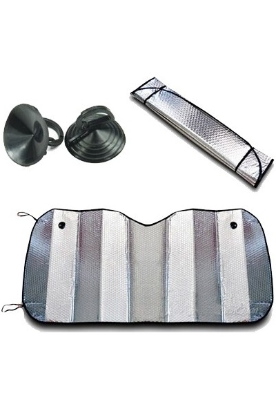 Yelbey Araba Ön Cam Güneşliği Oto Metalize Alüminyum Katlanabili 130CM x 60 cm Yelbey Araba Ön Cam Güneşliği Oto Metalize Alüminyum Katlanabili 130CM x 60 cm
