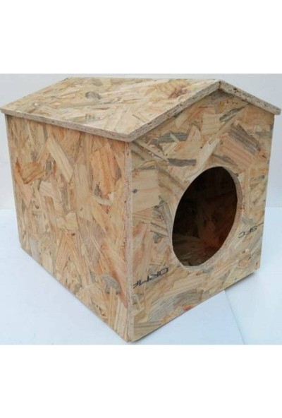Dış Mekan Yağmura ve Soğuğa Dayanıklı Çatılı Osb Kedi Evi Dış Mekan Yağmura ve Soğuğa Dayanıklı Çatılı Osb Kedi Evi