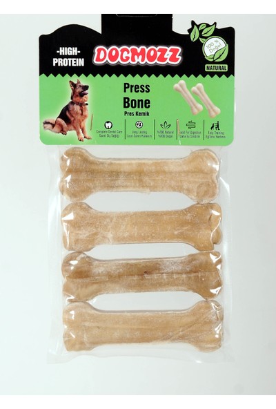 Premium Deri Pres Köpek Kemiği Kahverengi 4 Adet 12 cm Premium Deri Pres Köpek Kemiği Kahverengi 4 Adet 12 cm