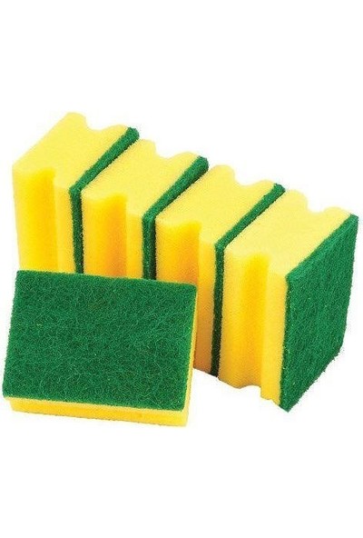 10 Adet Bulaşık Süngeri Ekonomik Oluklu Brite Sünger Temizlik