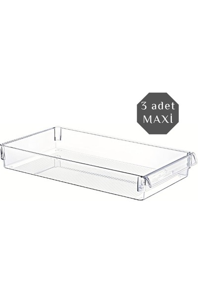 Nandy Home Maxi New Clear Buzdolabı & Dolap İçi Düzenleyici Organizer 3 Adet Nandy Home Maxi New Clear Buzdolabı & Dolap İçi Düzenleyici Organizer 3 Adet