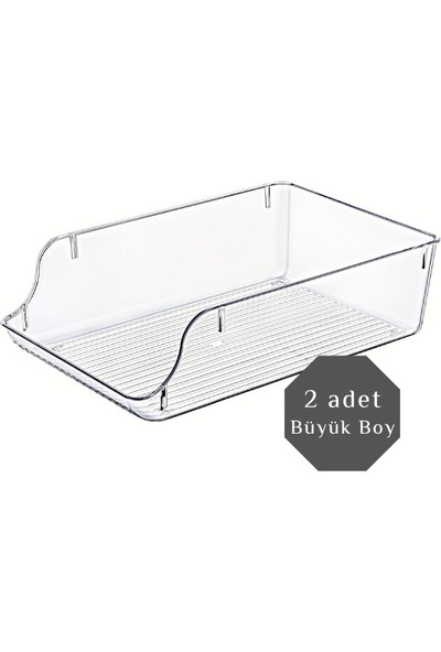 Nandy Home Çok Amaçlı İçecek Buzdolabı & Dolap İçi Düzenleyici Büyük Boy 2 Adet Nandy Home Çok Amaçlı İçecek Buzdolabı & Dolap İçi Düzenleyici Büyük Boy 2 Adet