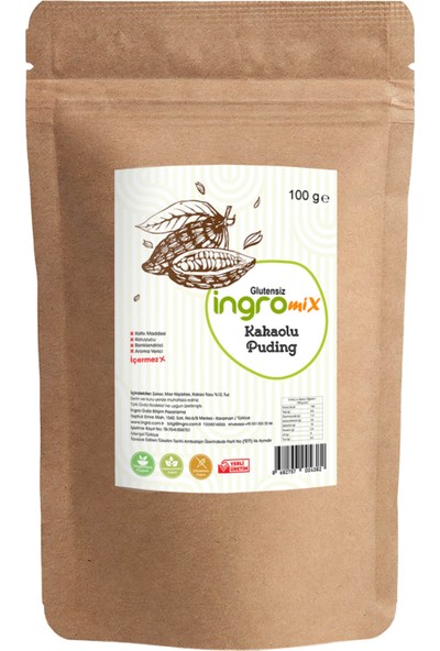 Ingromix Glutensiz Kakaolu Puding 100 G