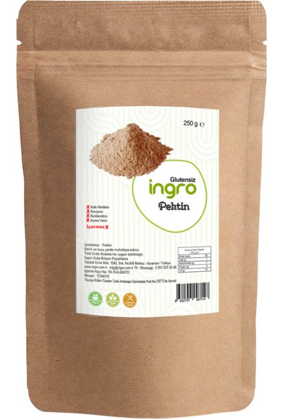 Ingro Glutensiz Pektin 250 G
