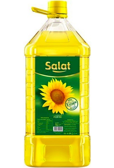 Salat Ayçiçek Yağı 5 L Köşeli Pet Şişe Salat Ayçiçek Yağı 5 L Köşeli Pet Şişe