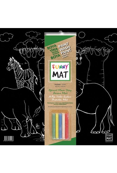 Funny Mat Black Yeryüzü (Tebeşirli)