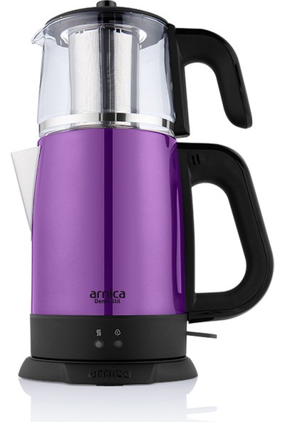 Arnica 8692341332029 Demli Stil Mor Cam Çay Makinesi