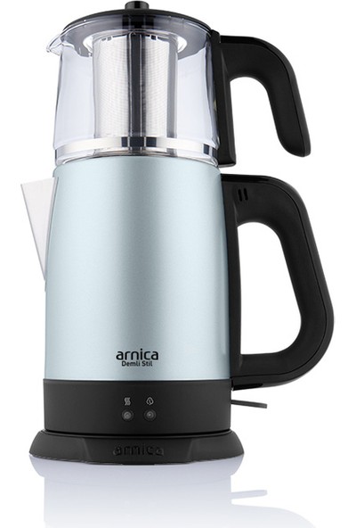 Arnica 8692341332036 Demli Stil Mint Yeşili Cam Çay Makinesi