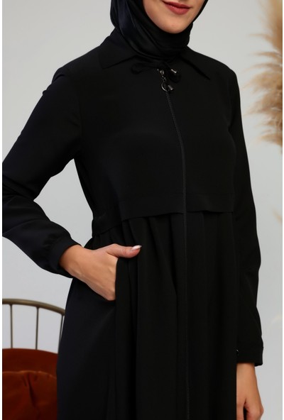 Gömlek Yaka Fermuralı Ferace