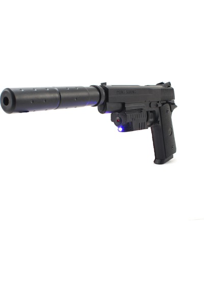Mix Oyuncak Boncuk Atan Tabanca Desert Eagle Lazerli Susturuculu 37 cm Mix Oyuncak Boncuk Atan Tabanca Desert Eagle Lazerli Susturuculu 37 cm