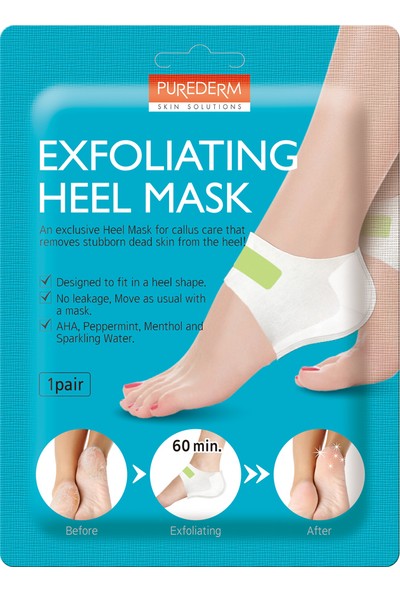 Purederm Topuk Peeling Maskesi Çatlak Giderici Ölü Deri Soyucu ve Nasır Sökücü Purederm Topuk Peeling Maskesi Çatlak Giderici Ölü Deri Soyucu ve Nasır Sökücü