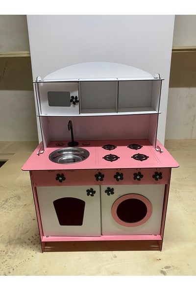 Bahadır Grup 3 mm Ahşap Oyuncak Mutfak Beyaz Pembe Bahadır Grup 3 mm Ahşap Oyuncak Mutfak Beyaz Pembe
