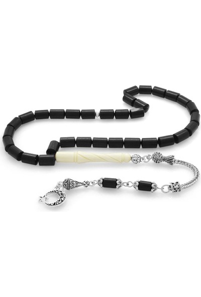 Nipora Kararmaz Metal Püsküllü Imamesi Deve Kemiği Işçilikli Kesme Kesim Abanoz Ağacı Tesbih Nipora Kararmaz Metal Püsküllü Imamesi Deve Kemiği Işçilikli Kesme Kesim Abanoz Ağacı Tesbih