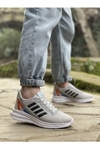 Shoecide Bağcıklı Hafif Gri Erkek Spor Ayakkabı
