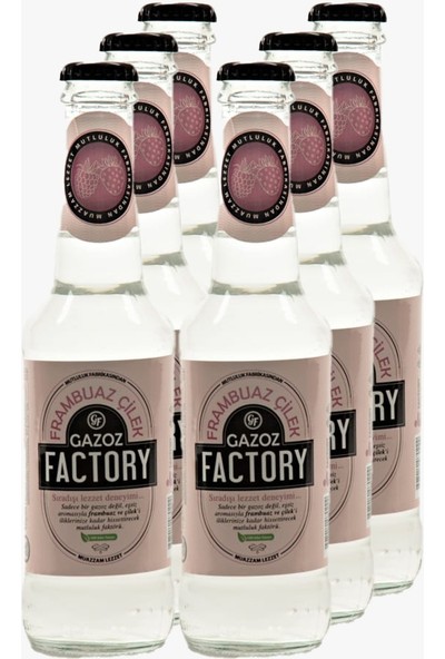 Gazoz Factory Frambuaz - Çilek 250 ml x 6 Adet (Vegan) Gazoz Factory Frambuaz - Çilek 250 ml x 6 Adet (Vegan)