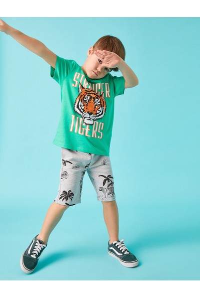 Koton Erkek Çocuk Hayvan Baskılı Şort