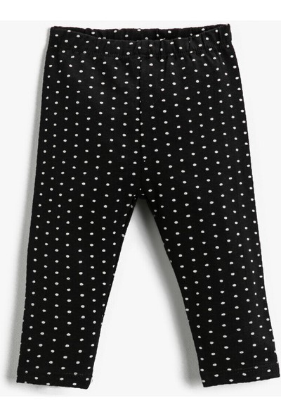Koton Kız Bebek Puantiye Desenli Tayt Pamuklu