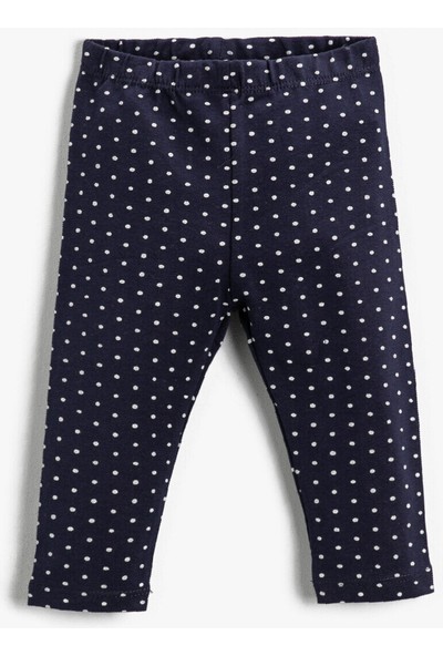 Koton Kız Bebek Puantiyeli Desenli Tayt Pamuklu
