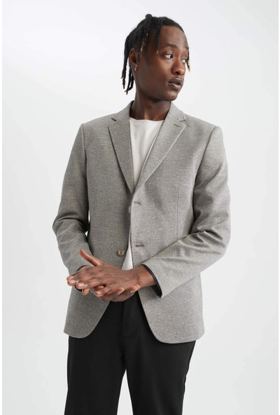DeFacto Slim Fit Basic Blazer Ceket W9293AZ22SP DeFacto Slim Fit Basic Blazer Ceket W9293AZ22SP