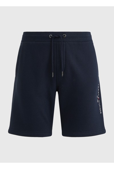 Tommy Hilfiger Normal Bel Düz Mavi Erkek Sweat Şort - MW0MW22198DW5