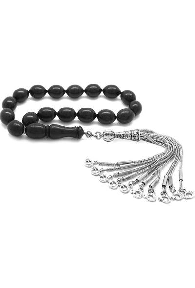 Nipora Kararmaz Metal Püsküllü Arpa Kesim Abanoz Ağacı Efe Tesbihi Nipora Kararmaz Metal Püsküllü Arpa Kesim Abanoz Ağacı Efe Tesbihi