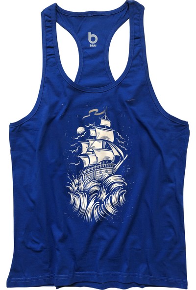 Bluu Wave Fitness Gym Tank Top Sporcu Atleti