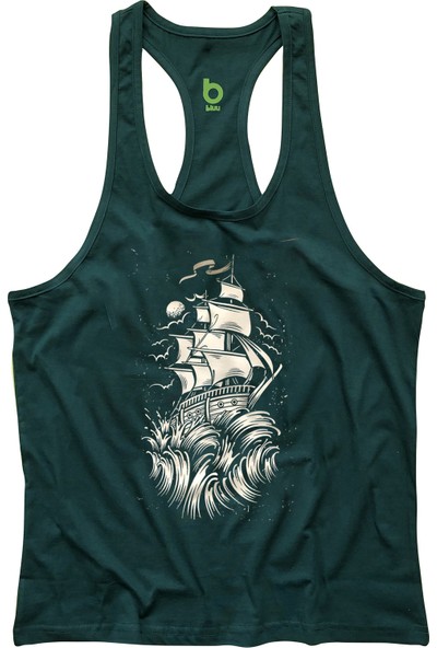 Bluu Wave Fitness Gym Tank Top Sporcu Atleti