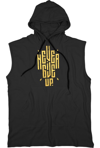 Bluu Ngup Unisex Kapşonlu Kolsuz T-Shirt Fitness Atleti