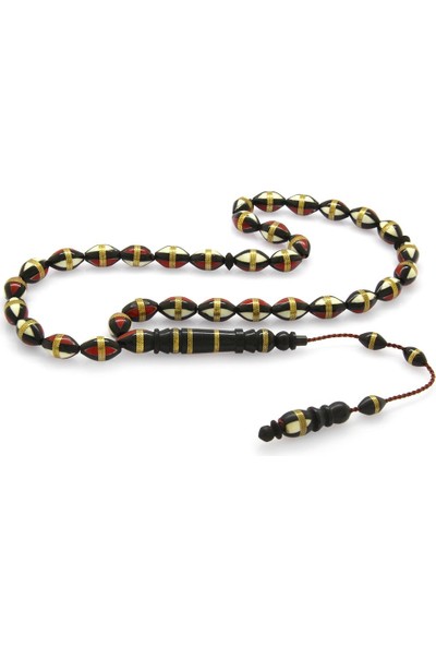 Nipora Sistemli Kırmızı-Beyaz Mine Dolgulu Pirinç Sarmal Küre Kesim Kuka Tesbih Nipora Sistemli Kırmızı-Beyaz Mine Dolgulu Pirinç Sarmal Küre Kesim Kuka Tesbih