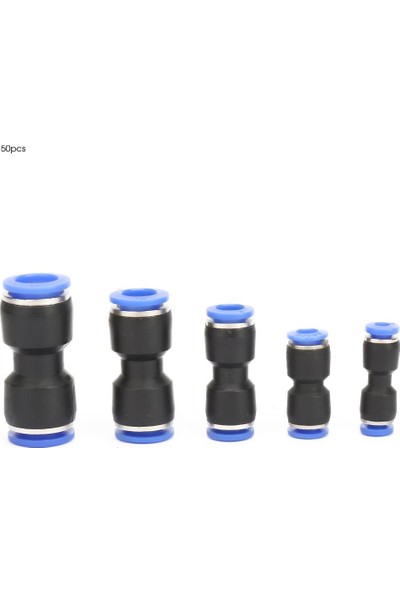 Guangdong Spirit 50 Adet Pu-4 Pu-6 Pu-8 Pu-10 Pu-12 Plastik Düz Pnömatik Konnektör Hava Hızlı Bağlantı Parçaları