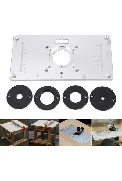 Guangdong Spirit Tool 700C Alüminyum Yönlendirici Tablo Ekleme Plakası + Ağaç Işleme Tezgahları Için 4 Halka Vida Guangdong Spirit Tool 700C Alüminyum Yönlendirici Tablo Ekleme Plakası + Ağaç Işleme Tezgahları Için 4 Halka Vida