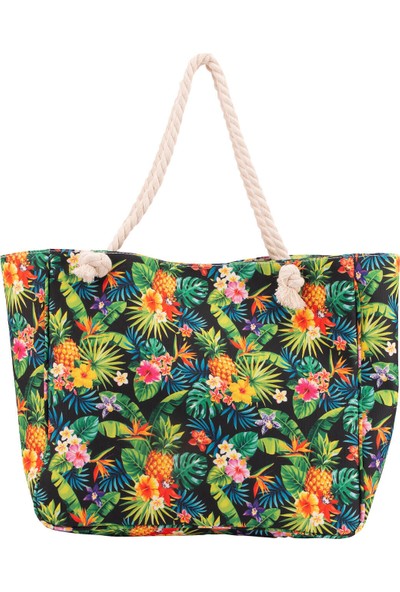 Tropık 2fx Çok Renkli Kadın Plaj Çantası