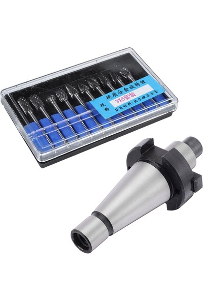 Guangdong Spirit 10 Adet 1/8 Inç Shank Tungsten Karbür Freze 1 Adet NT30-FMB22 NT30 Yüz Freze Arbor Kabuk Mors Konik ile Guangdong Spirit 10 Adet 1/8 Inç Shank Tungsten Karbür Freze 1 Adet NT30-FMB22 NT30 Yüz Freze Arbor Kabuk Mors Konik ile