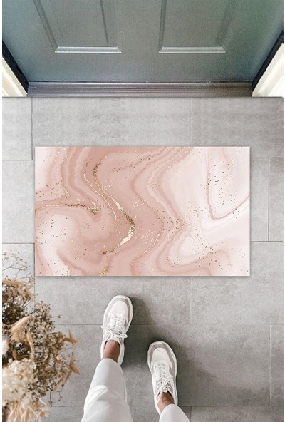 Dijital Modern Dalgalı Pudra Kapı Paspası Dış Mekan Paspas PS1049