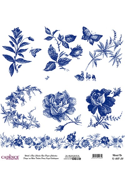 Cadence K-008 Dünya'nın Mavi Tonları Pirinç Dekopaj 30X30 Cadence K-008 Dünya'nın Mavi Tonları Pirinç Dekopaj 30X30